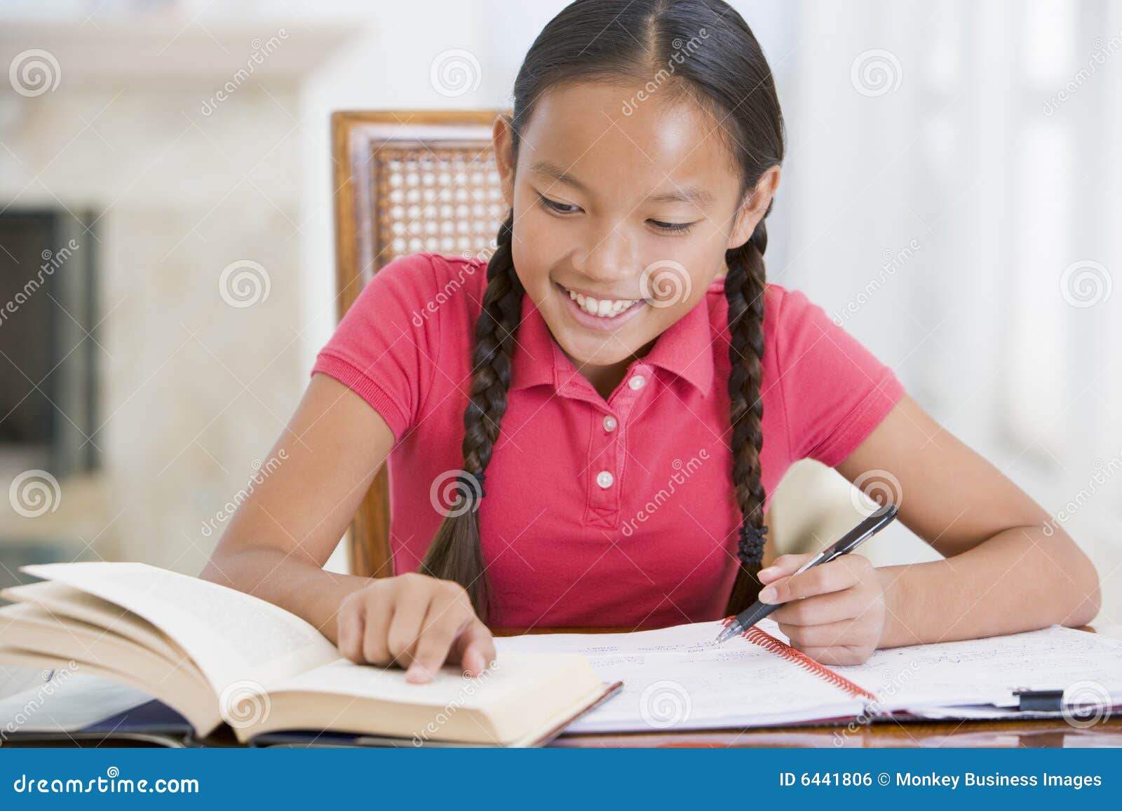 Girl Doing Her Homework Royalty Free Stock Image - Image: 6441806
