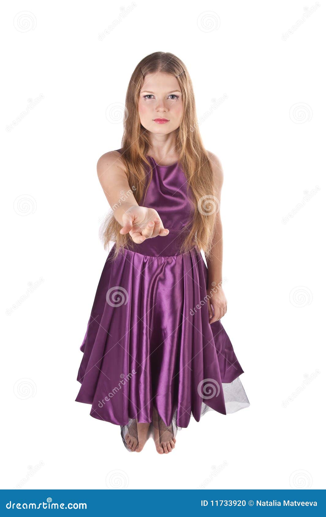 Girl Doing an Invite Gesture Stock Photo - Image of invite, smiling ...