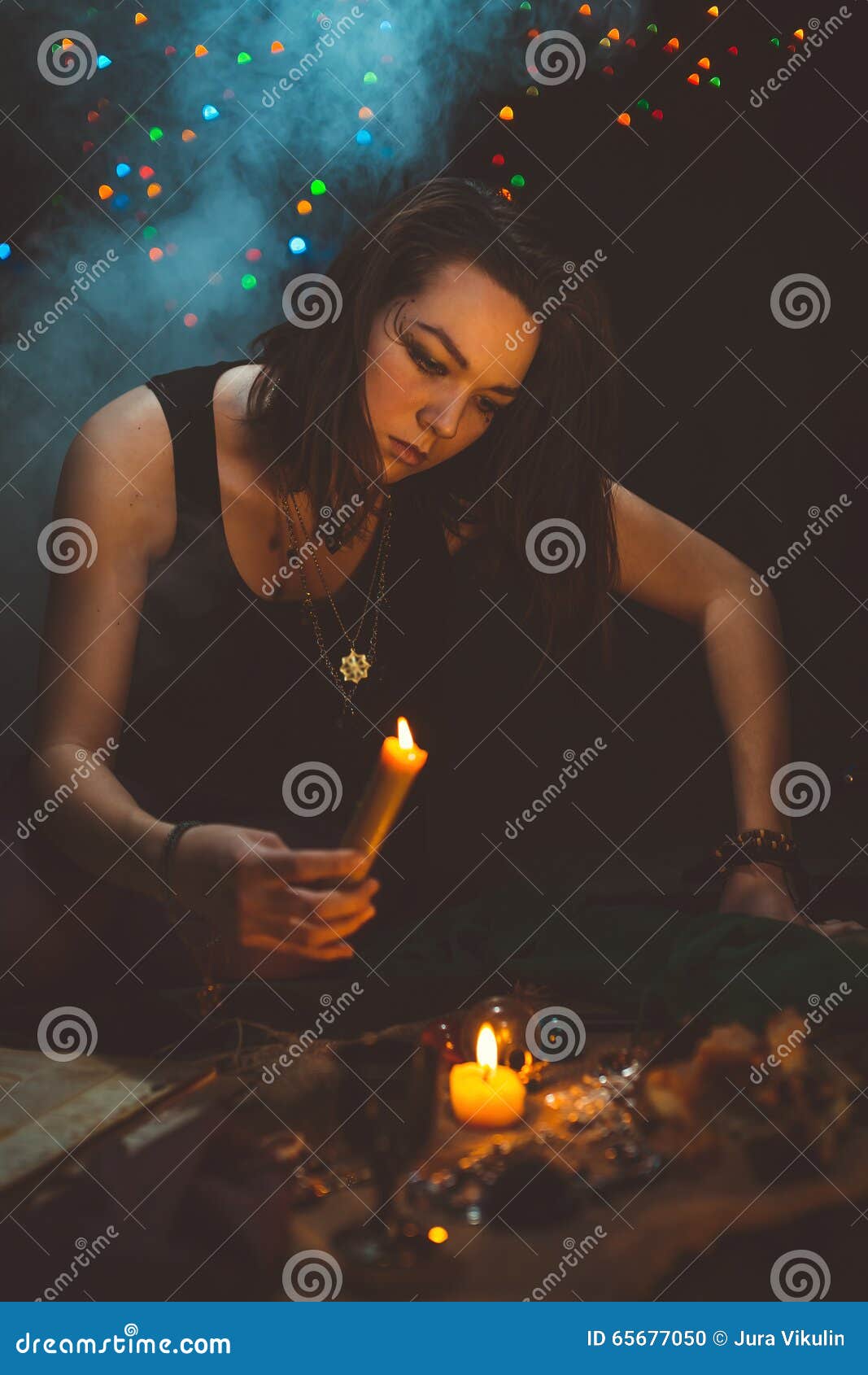 Girl doing magic stock photo. Image of fantasy, hair - 65677050