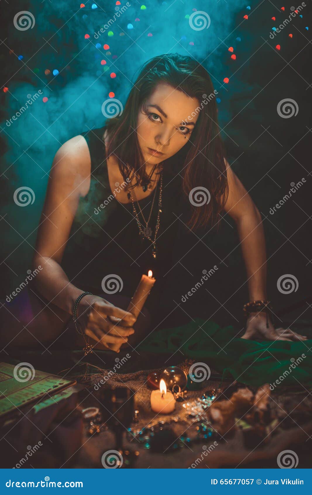 Girl doing magic stock image. Image of evil, girls, demon - 65677057