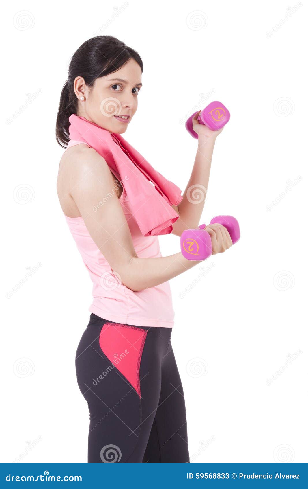 Girl doing sport stock image. Image of exercise, muscular - 59568833
