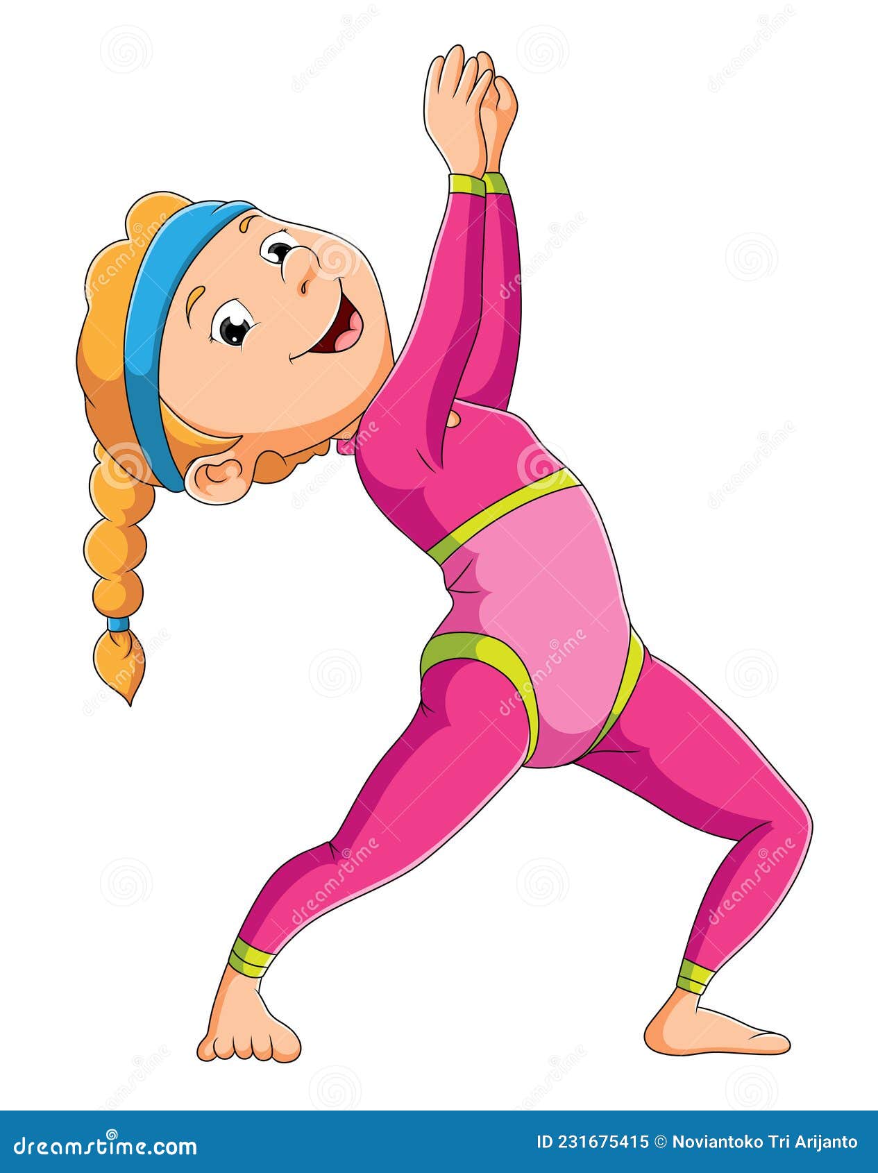The Girl is Doing the Warming Up Stock Vector - Illustration of ...