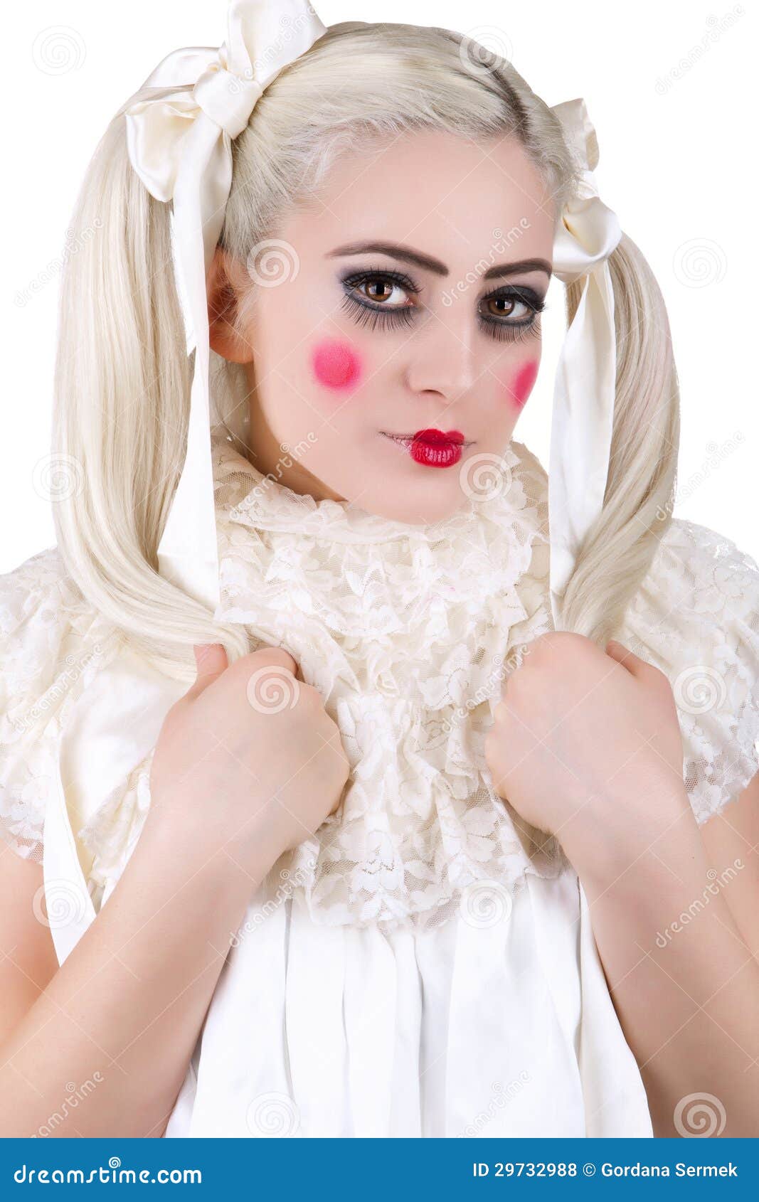 Girl with dolly makeup stock photo. Image of dark, babydoll - 29732988