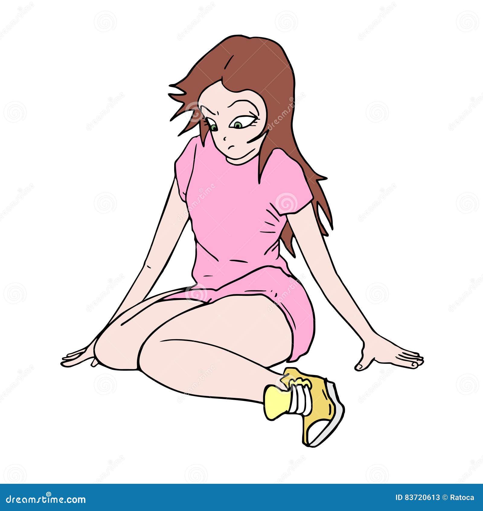 Girl draw stock vector. Illustration of comic, draw, design - 83720613