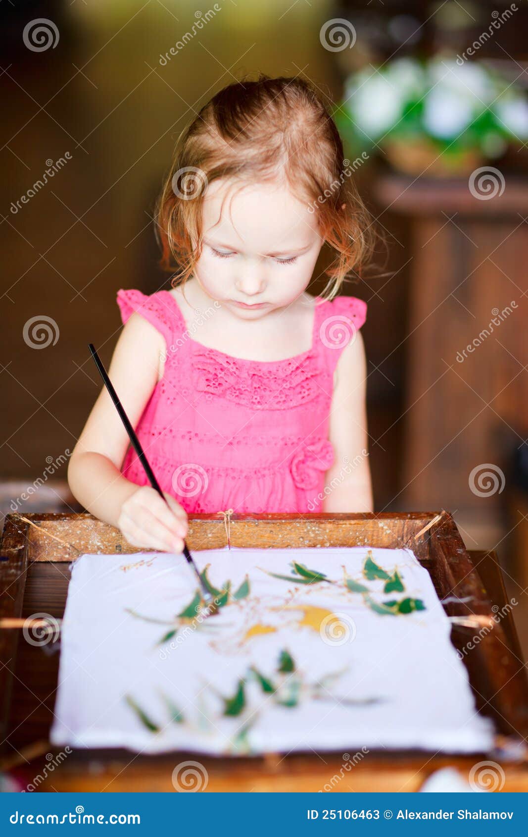 Girl drawing stock image. Image of creative, happiness - 25106463