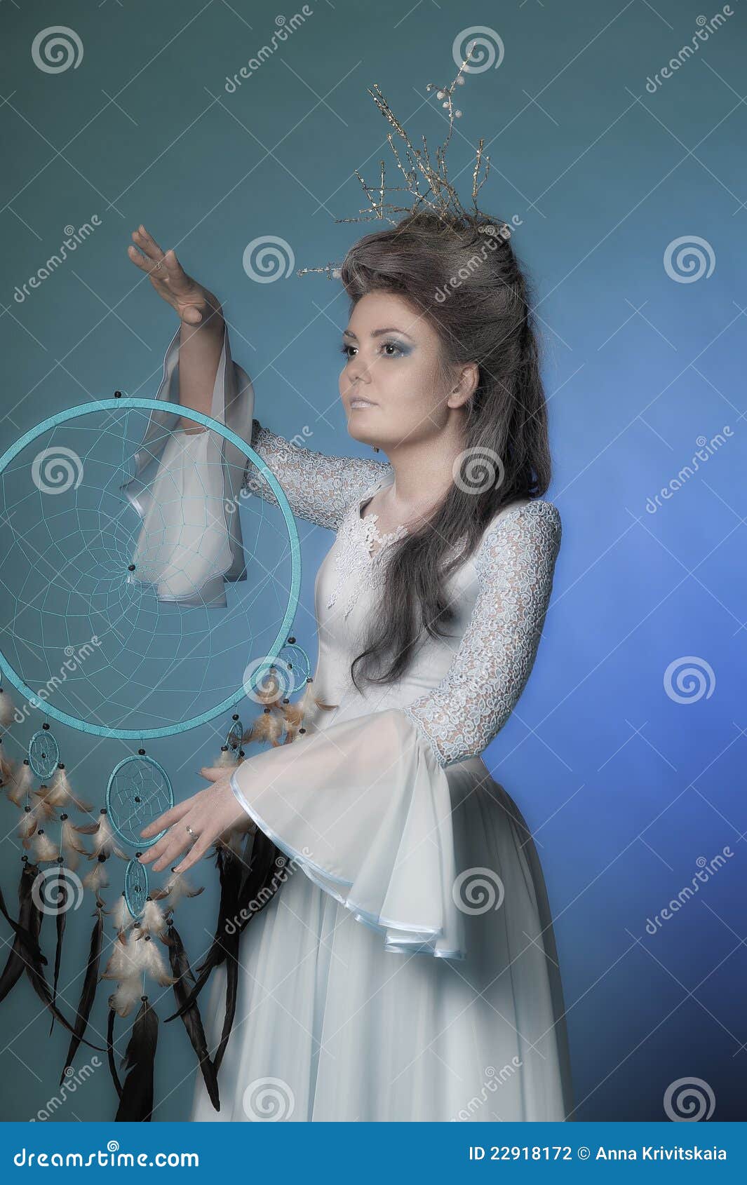 Girl And A Dream Catcher Stock Photography | CartoonDealer.com #22918172
