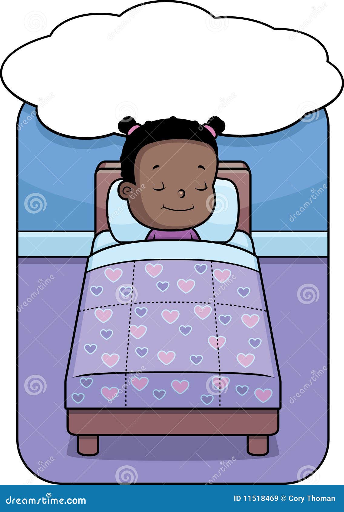 Girl Dreaming stock vector. Illustration of rest, sleep - 11518469