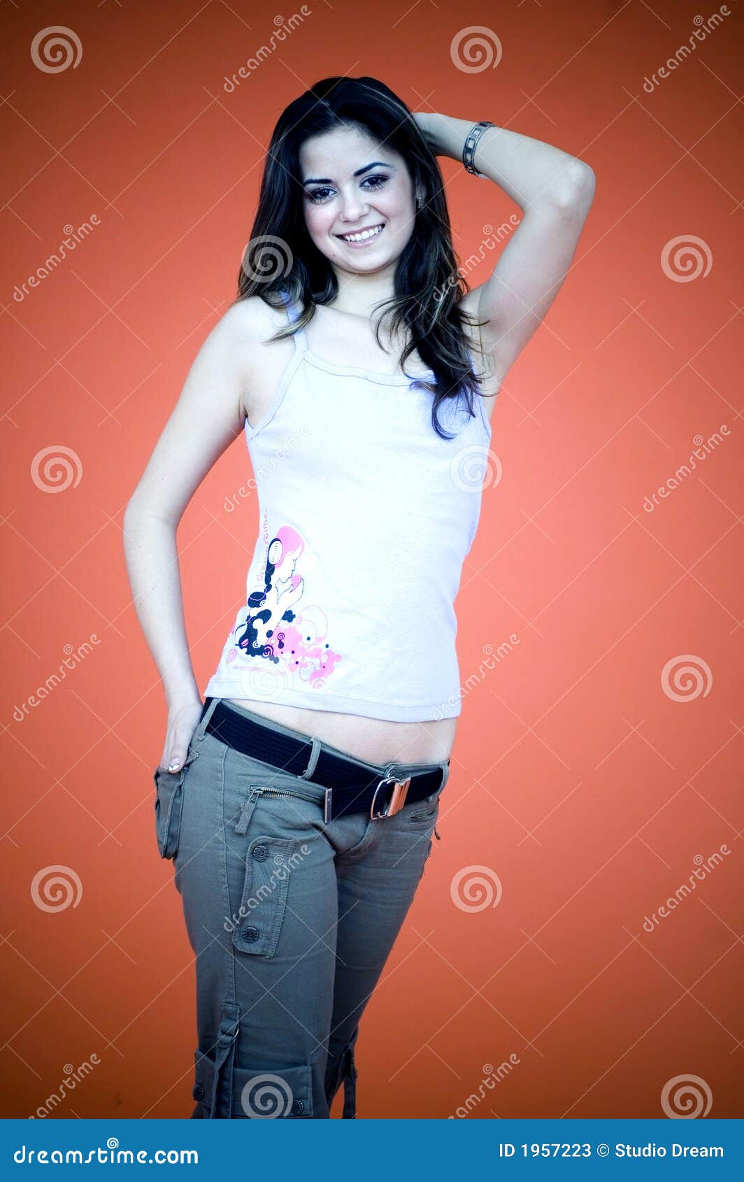 Girl In Dreamstime Shirt Royalty-Free Stock Photo | CartoonDealer.com ...