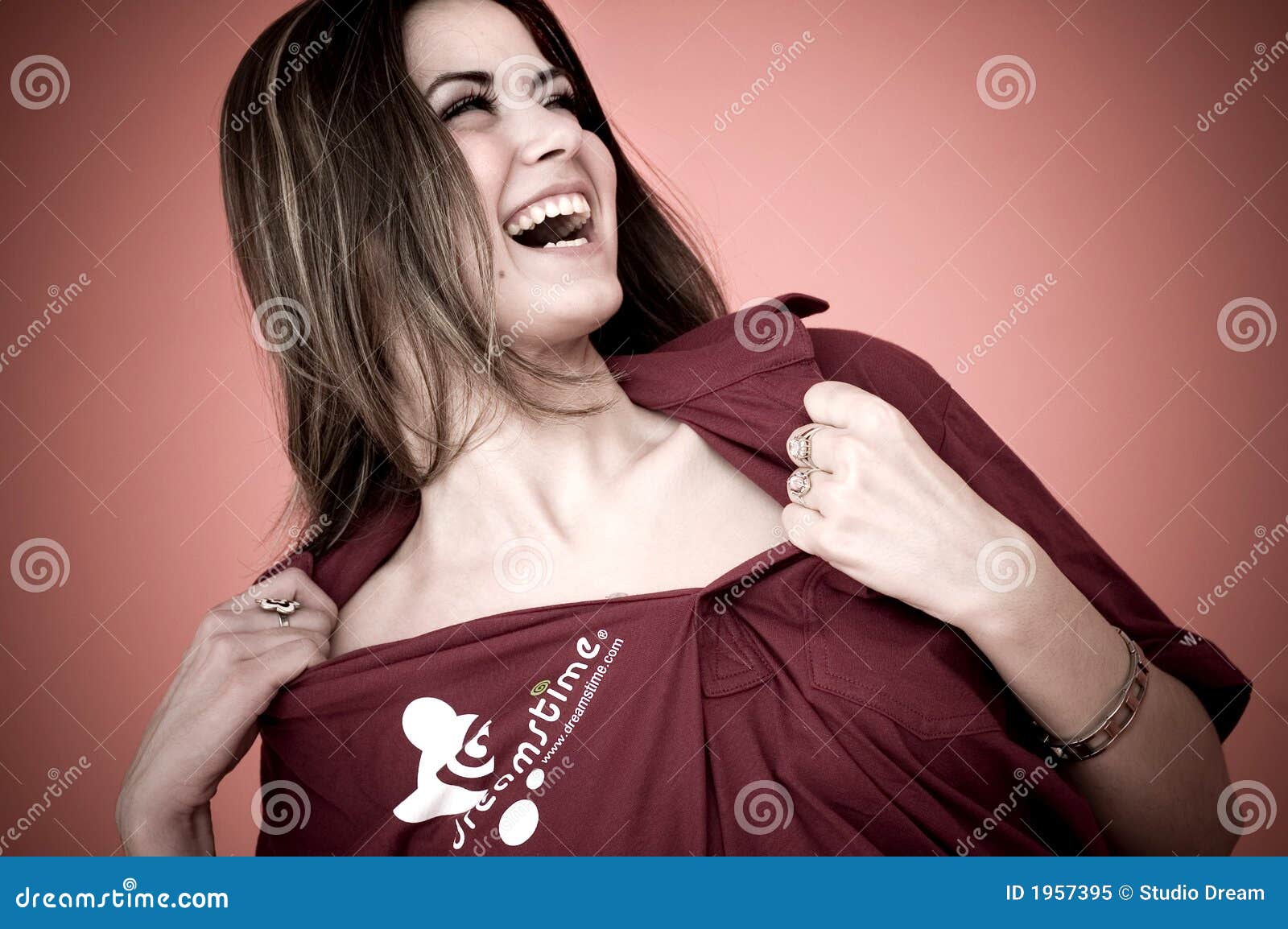 Girl In Dreamstime Shirt Royalty-Free Stock Photo | CartoonDealer.com ...