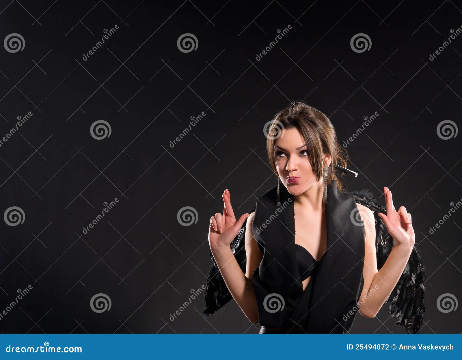 Girl dressed as an imp stock photo. Image of person, pretty - 25494072