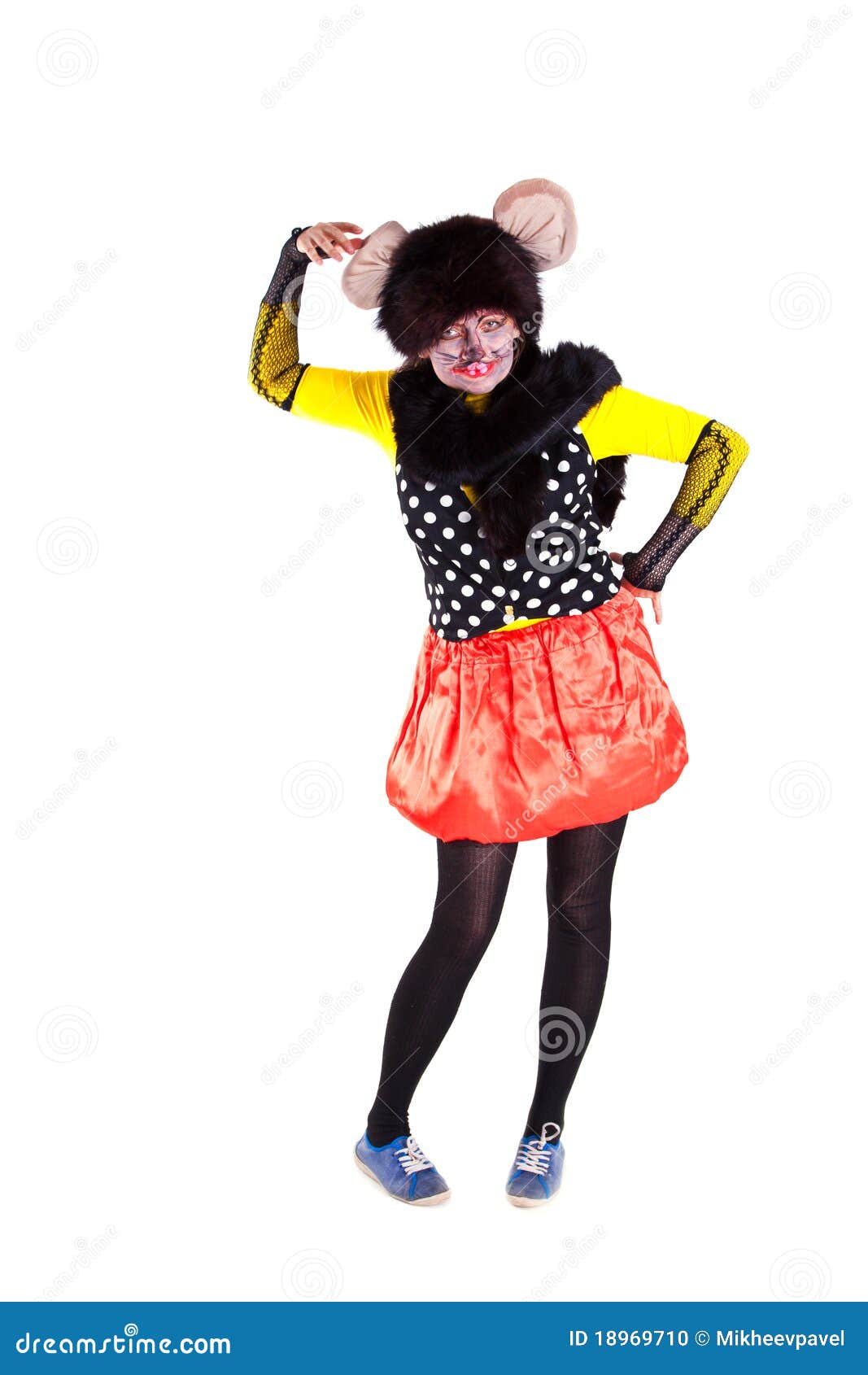 A girl dressed as a mouse stock photo. Image of person - 18969710