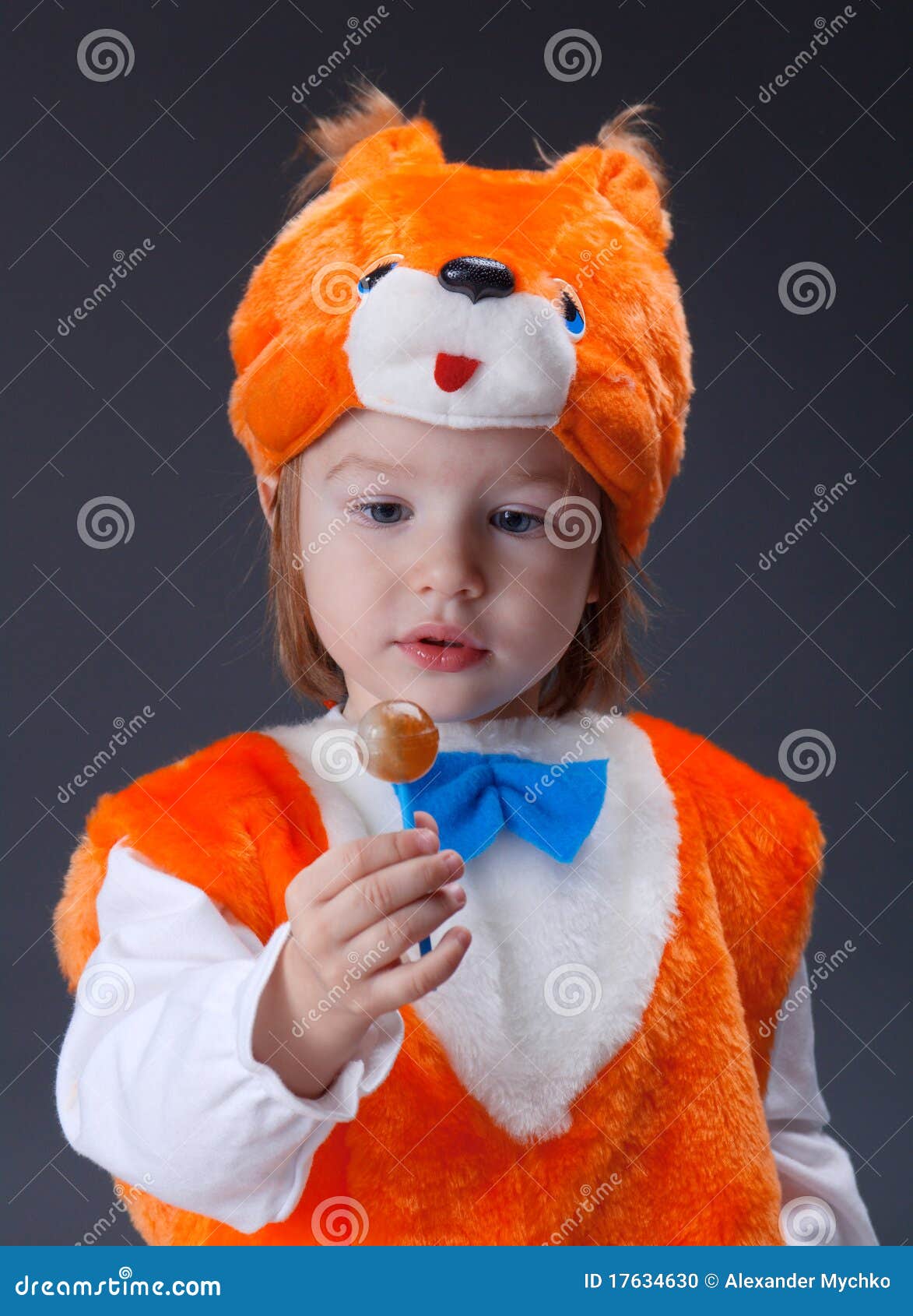 Girl dressed in a fox suit stock photo. Image of funny - 17634630