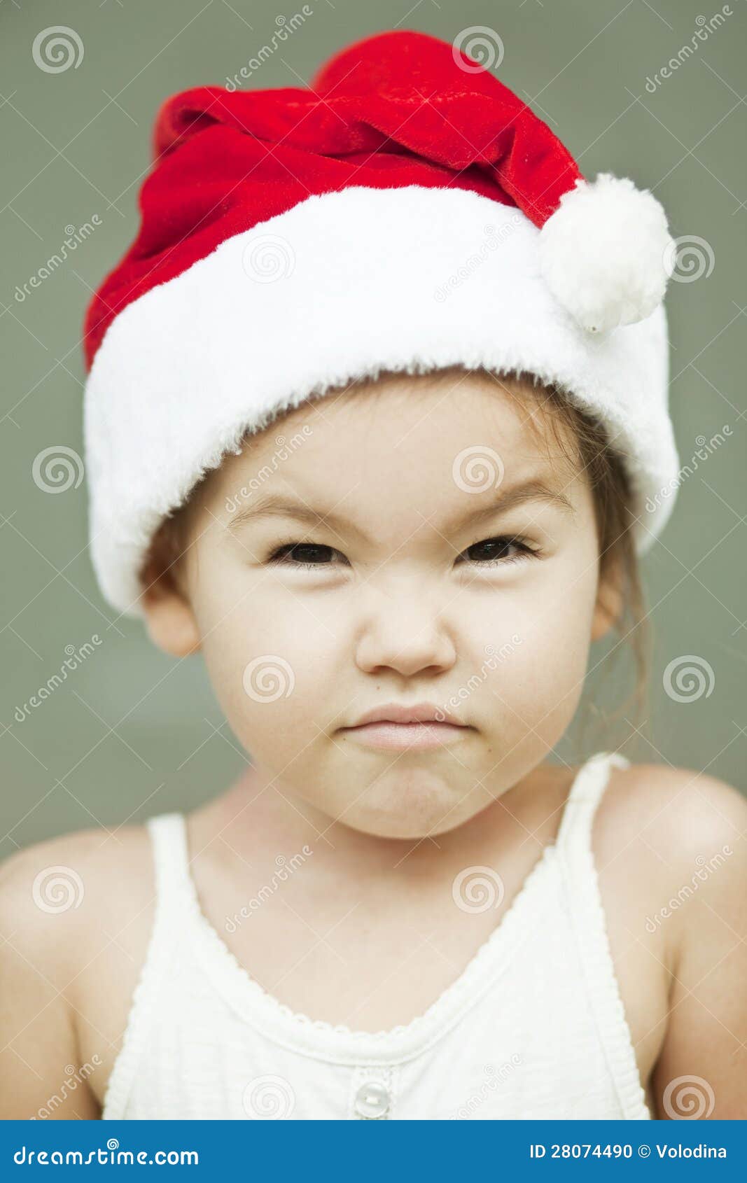 The Girl Dressed Like a Santa Claus Stock Photo - Image of moody ...
