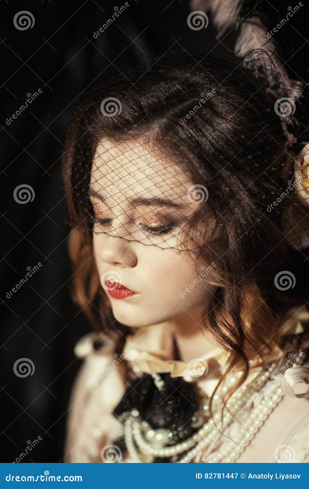 Girl Dressed in the Style of Rococo Stock Image - Image of france ...