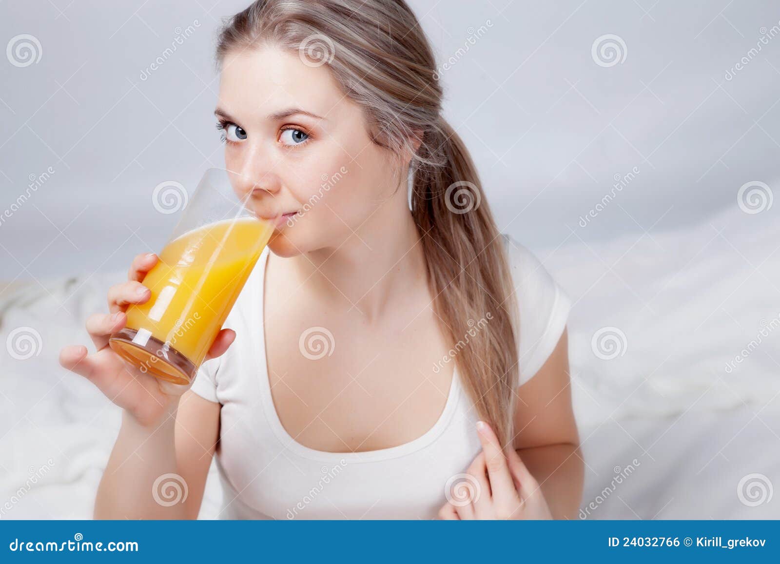 Girl drinking juice stock photo. Image of relaxation - 24032766