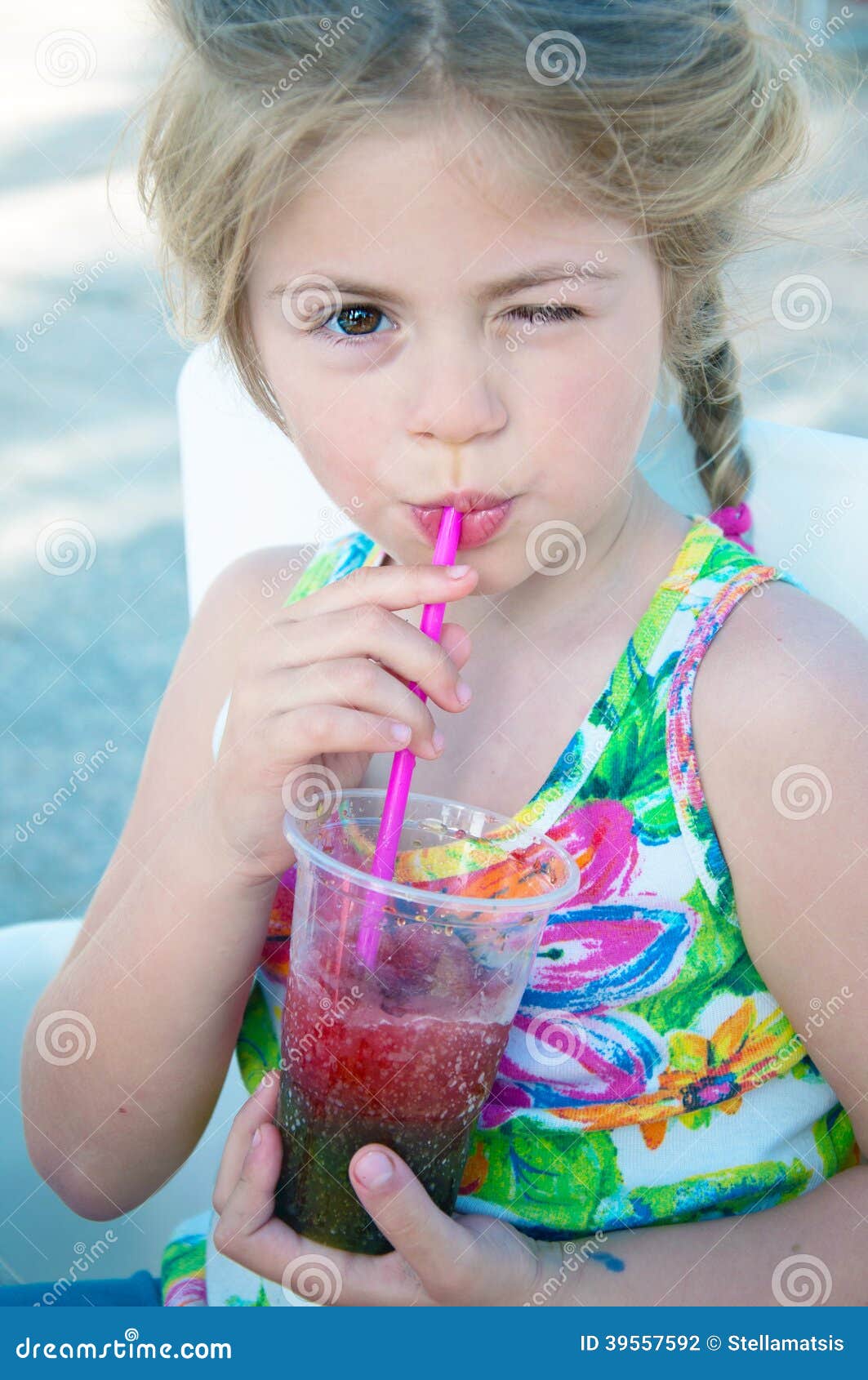 Girl drinking stock photo. Image of blink, holiday, child - 39557592