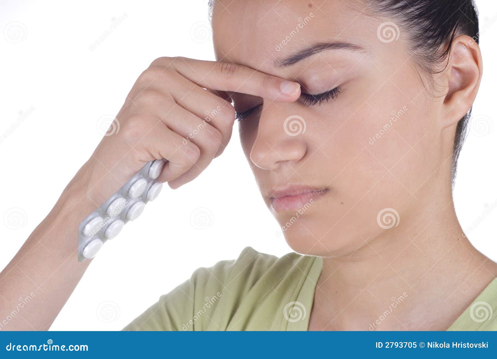 Girl drinking pill stock image. Image of sick, nose, healthcare - 2793705