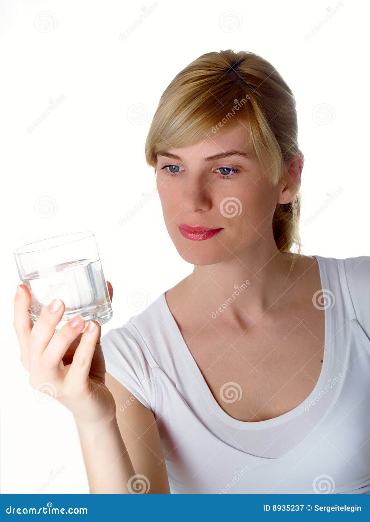 Girl drinking water stock image. Image of happy, space - 8935237
