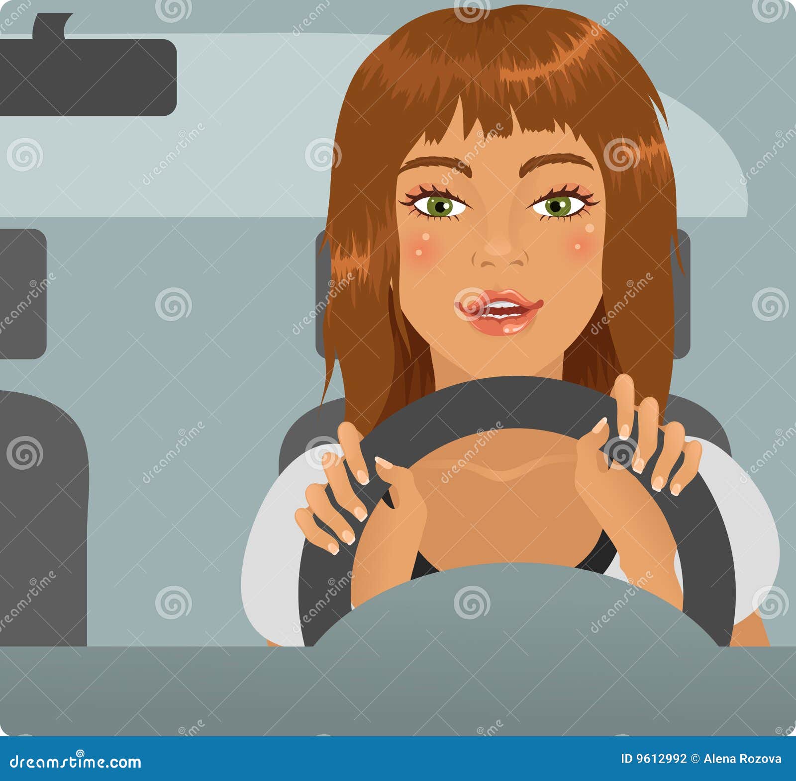 Girl driver stock vector. Illustration of businesswoman - 9612992