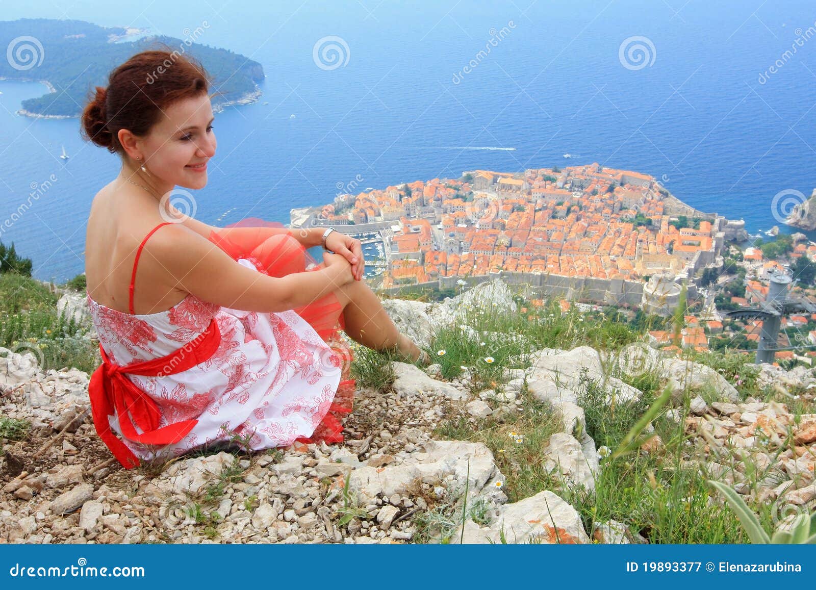 Girl in Dubrovnik stock image. Image of feminine, solo - 19893377