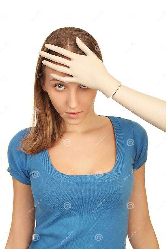 Girl with a dummy stock image. Image of clothing, adult - 29154727