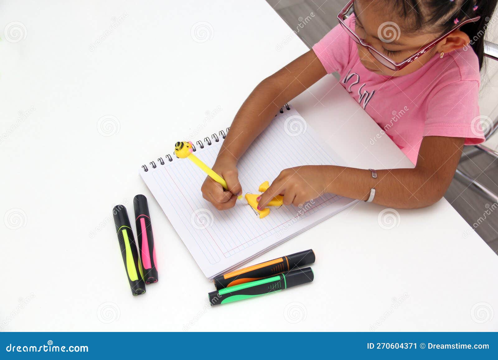 Girl with Dysgraphia, Writing Ability Disorder, with Intellectual and ...