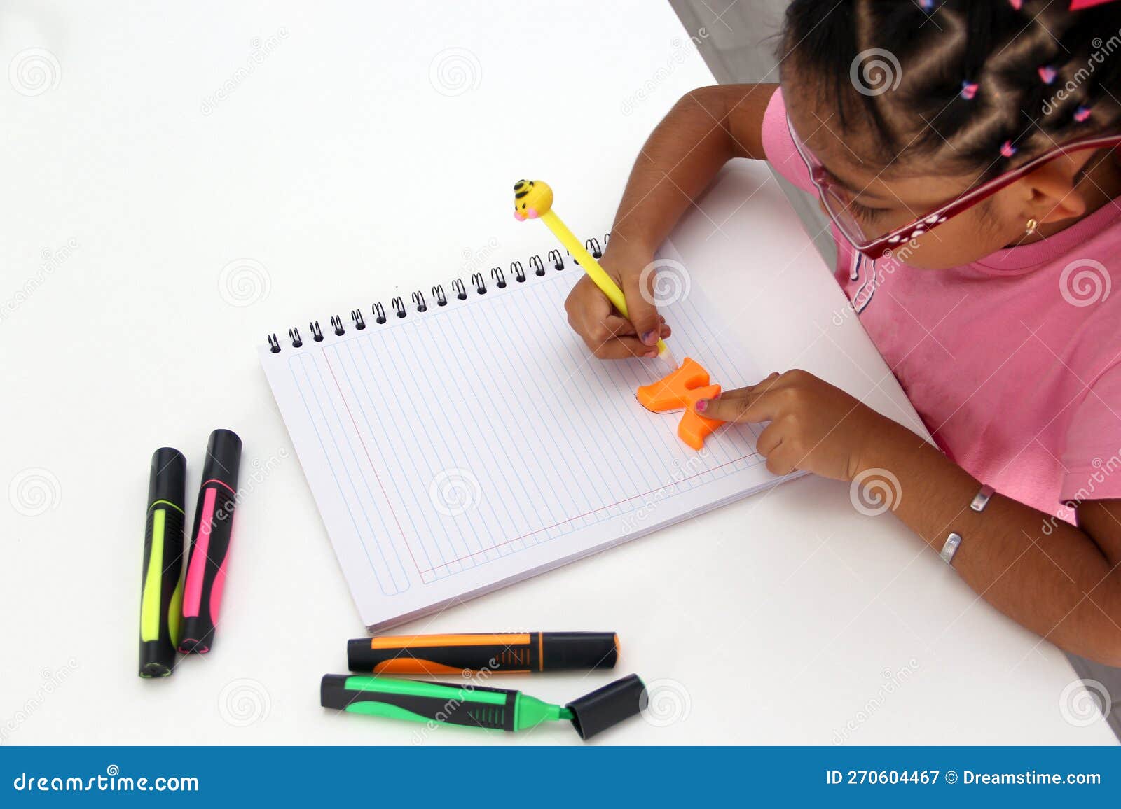 Girl with Dysgraphia, Writing Ability Disorder, with Intellectual and ...