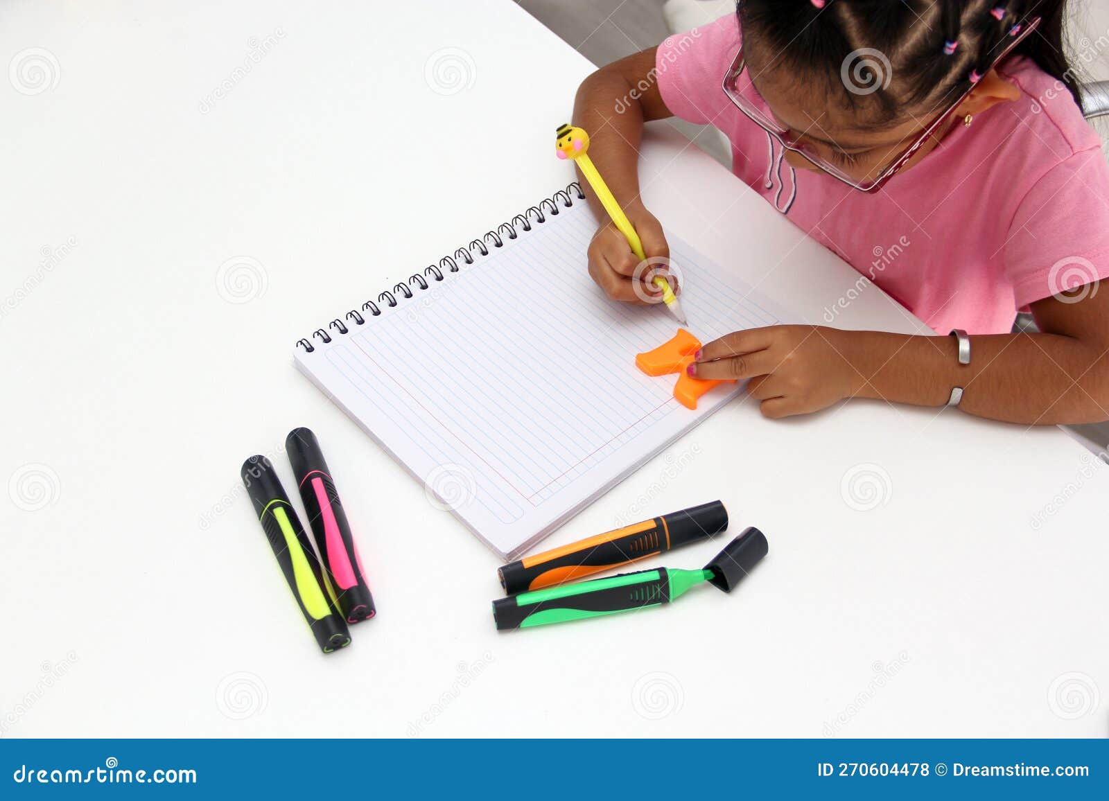 Girl with Dysgraphia, Writing Ability Disorder, with Intellectual and ...