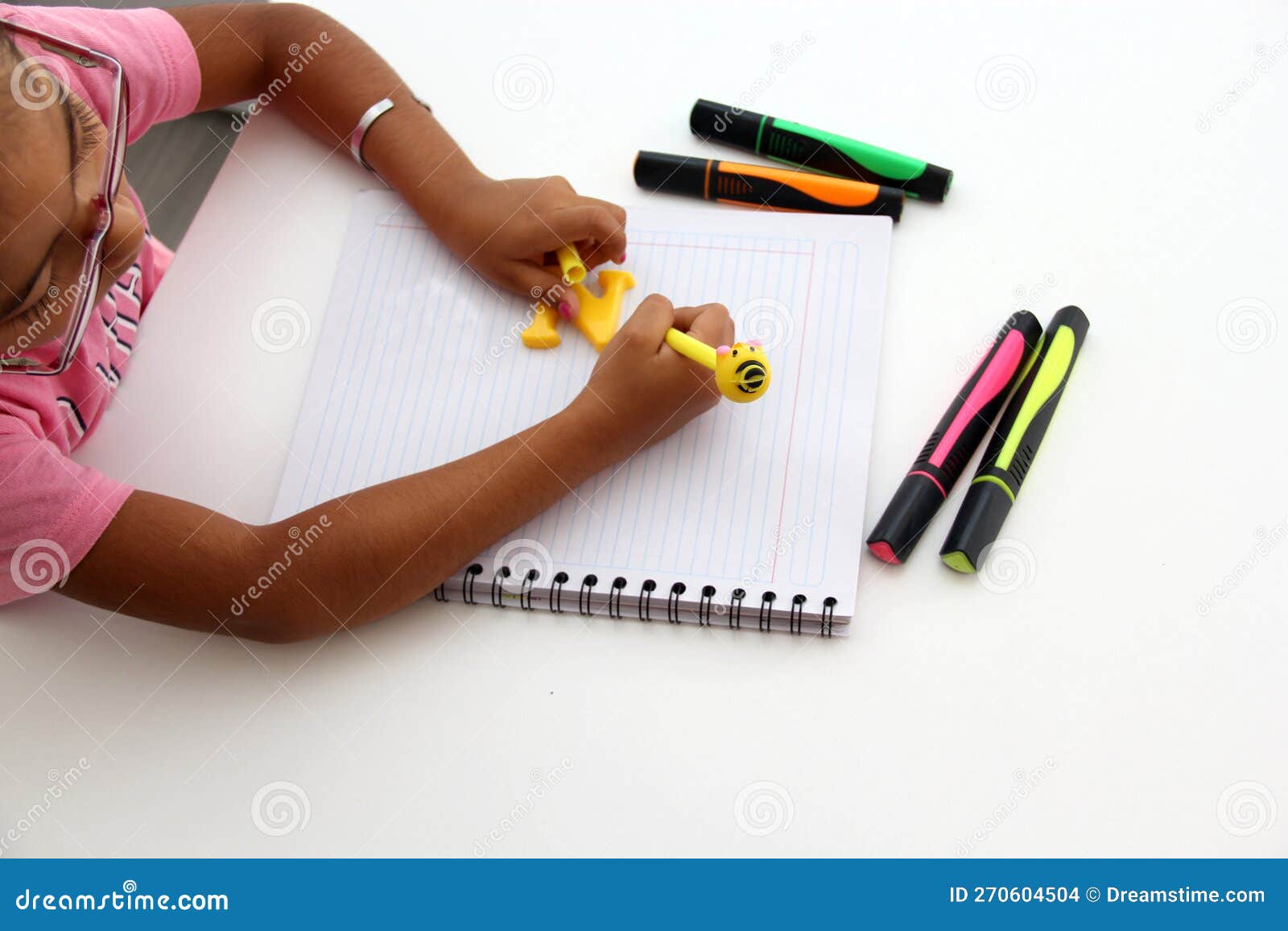 Girl with Dysgraphia, Writing Ability Disorder, with Intellectual and ...