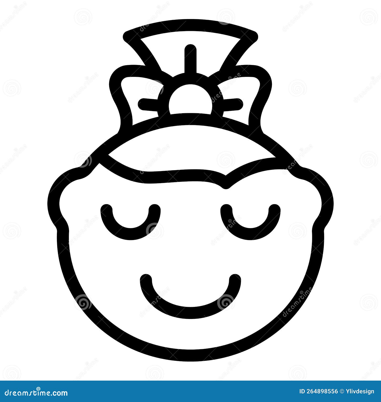 Girl Early Learning Icon Outline Vector. Preschool Learn Stock Vector ...