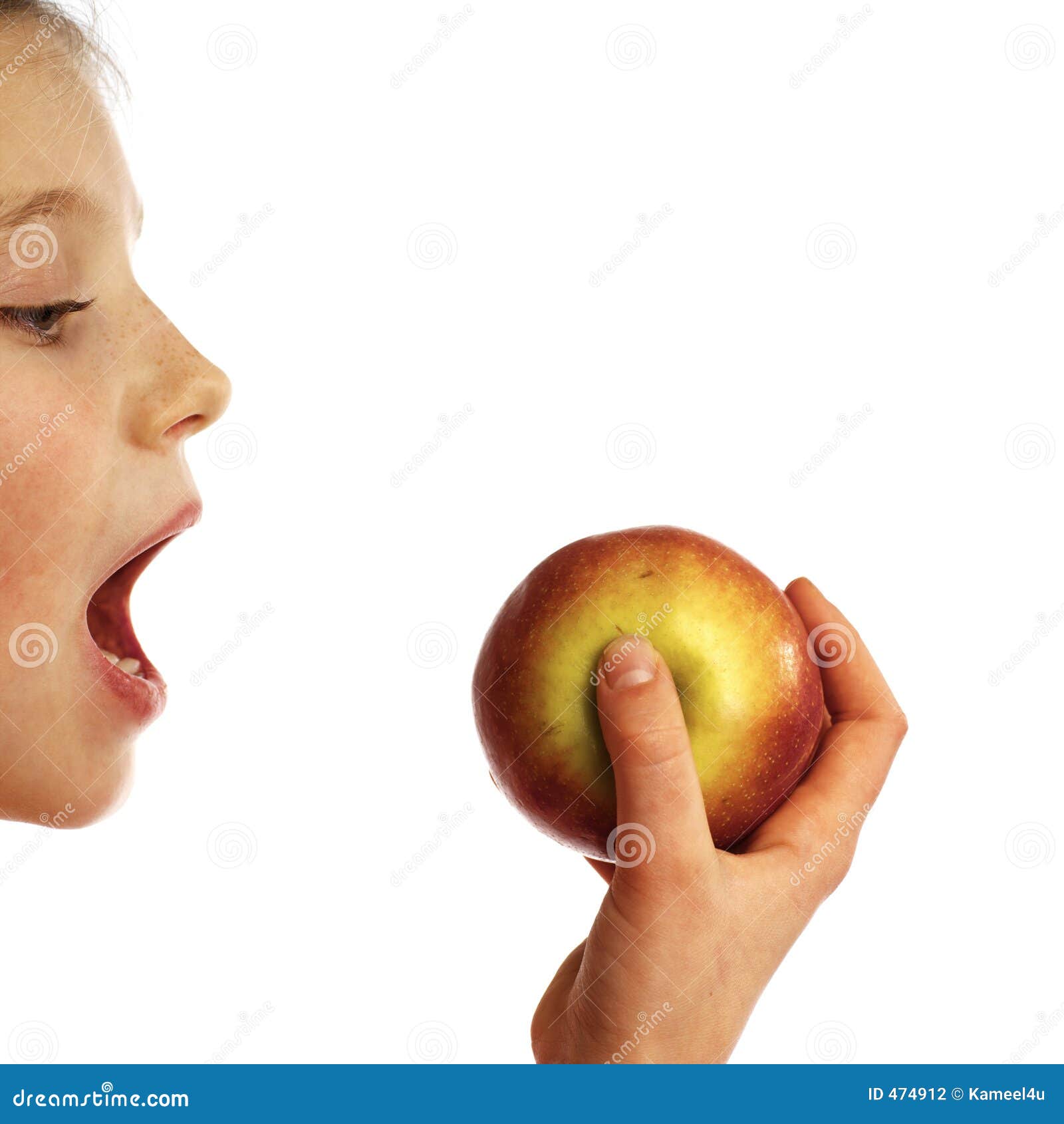 Girl eating an apple stock photo. Image of food, eating - 474912