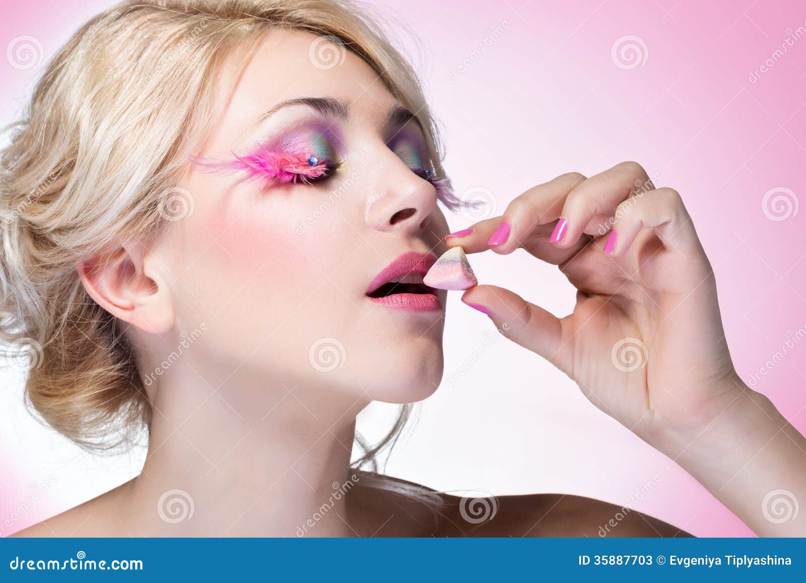 Girl eating candy stock image. Image of girl, fashion - 35887703