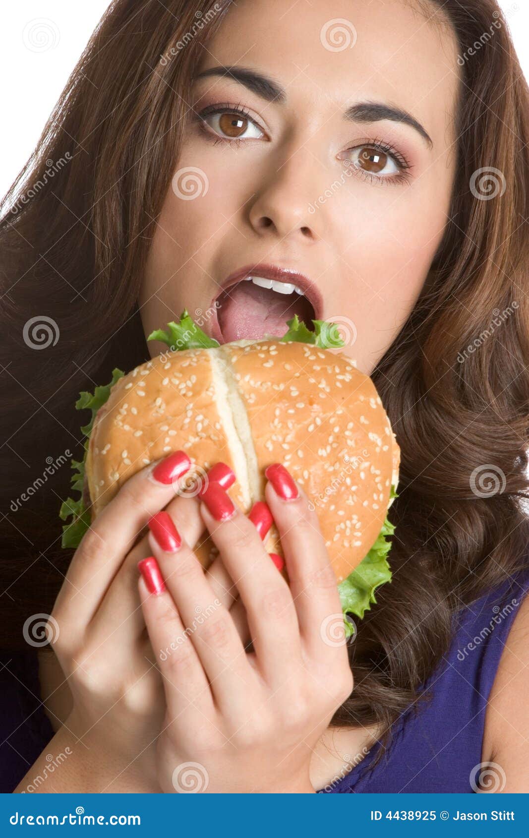Girl Eating Food stock image. Image of pretty, beautiful - 4438925