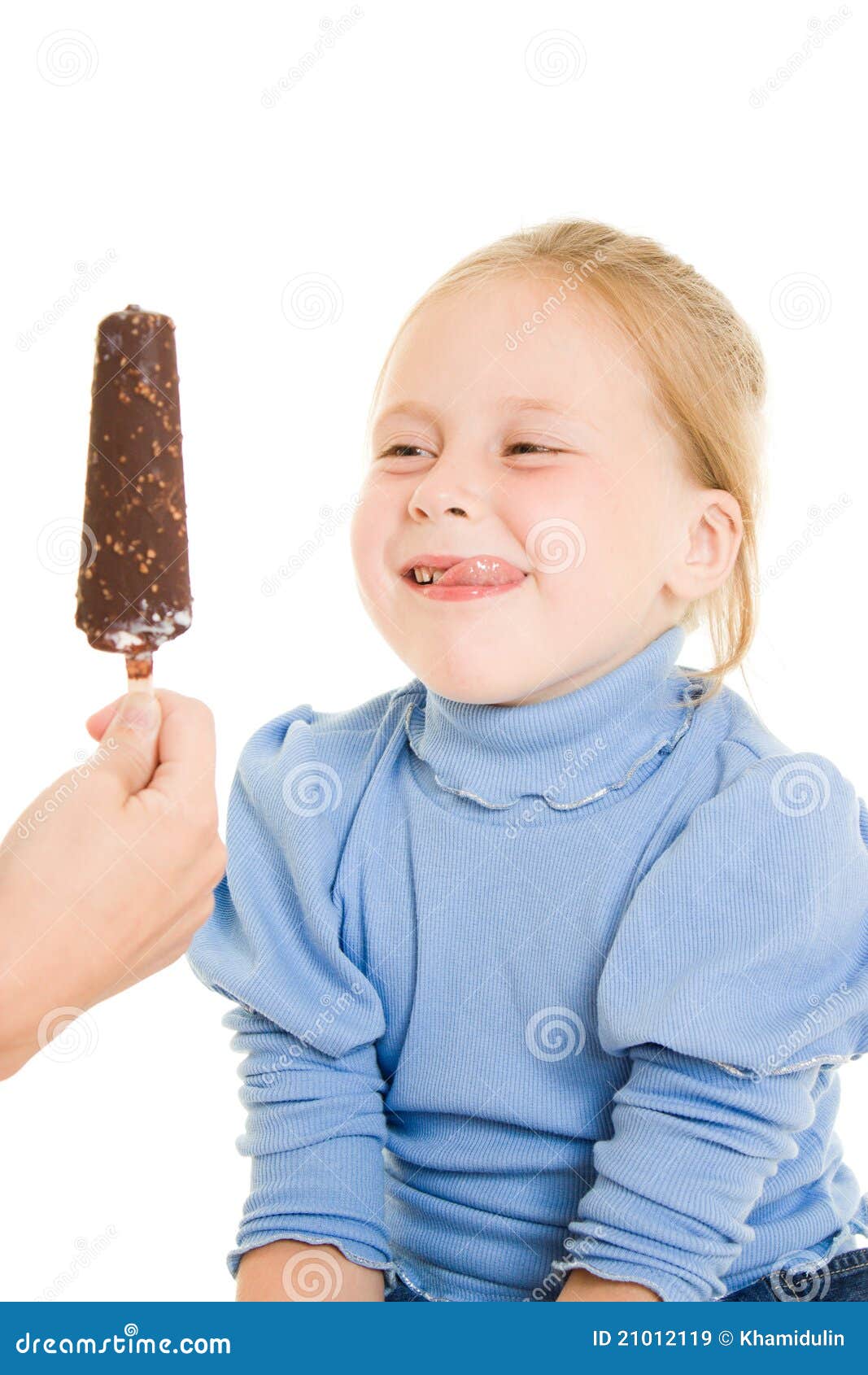 Girl eating ice cream stock image. Image of cheerful - 21012119