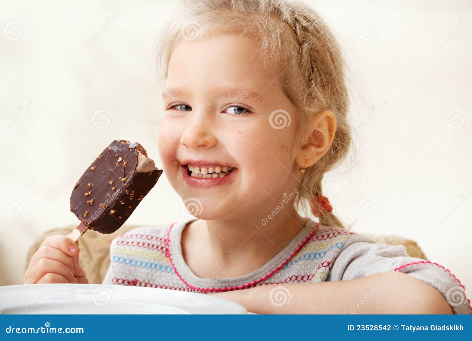 Girl eating ice cream stock photo. Image of cold, kids - 23528542
