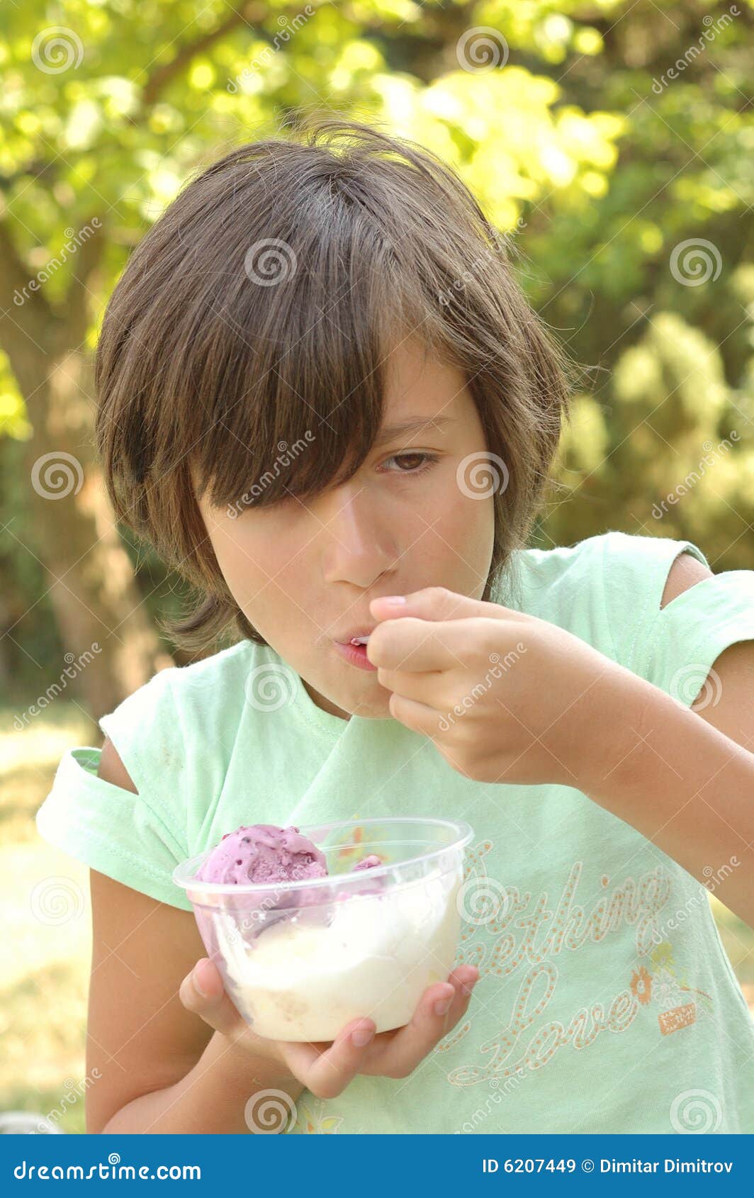 Girl eating ice cream stock image. Image of delicious - 6207449