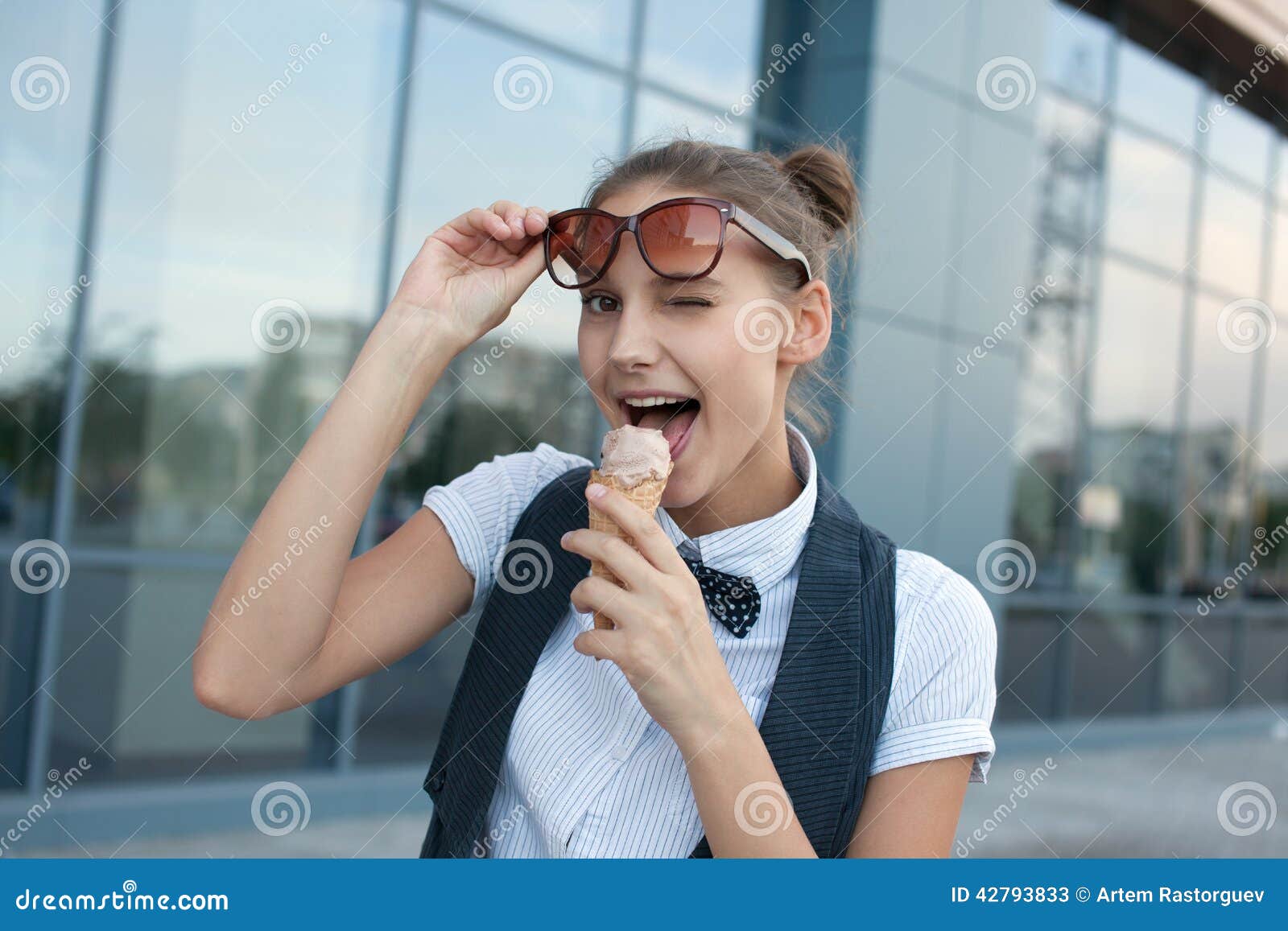 Girl eating ice cream stock image. Image of people, girl - 42793833
