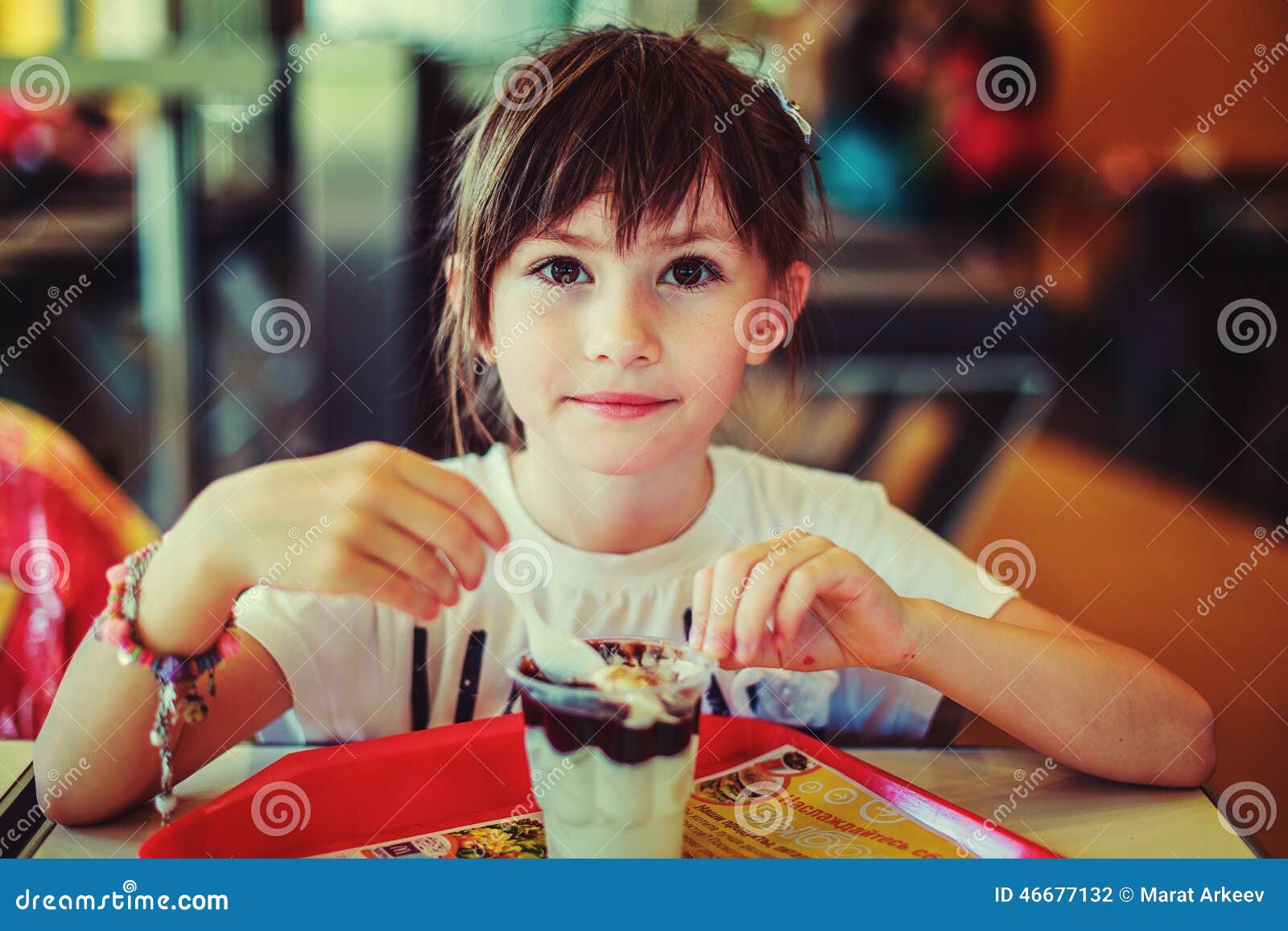 Girl stock photo. Image of coffee, children, happiness - 46677132