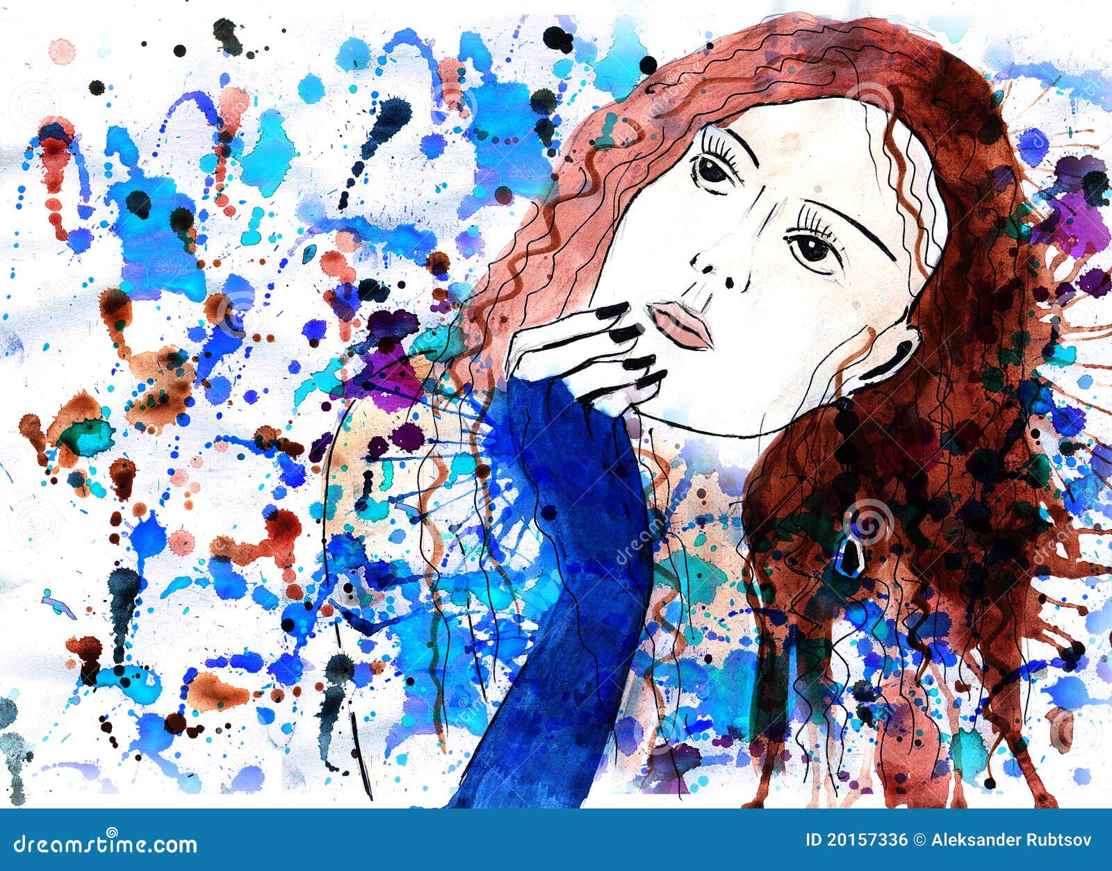 Girl and Elegance and Drawing and Beautiful Stock Illustration ...