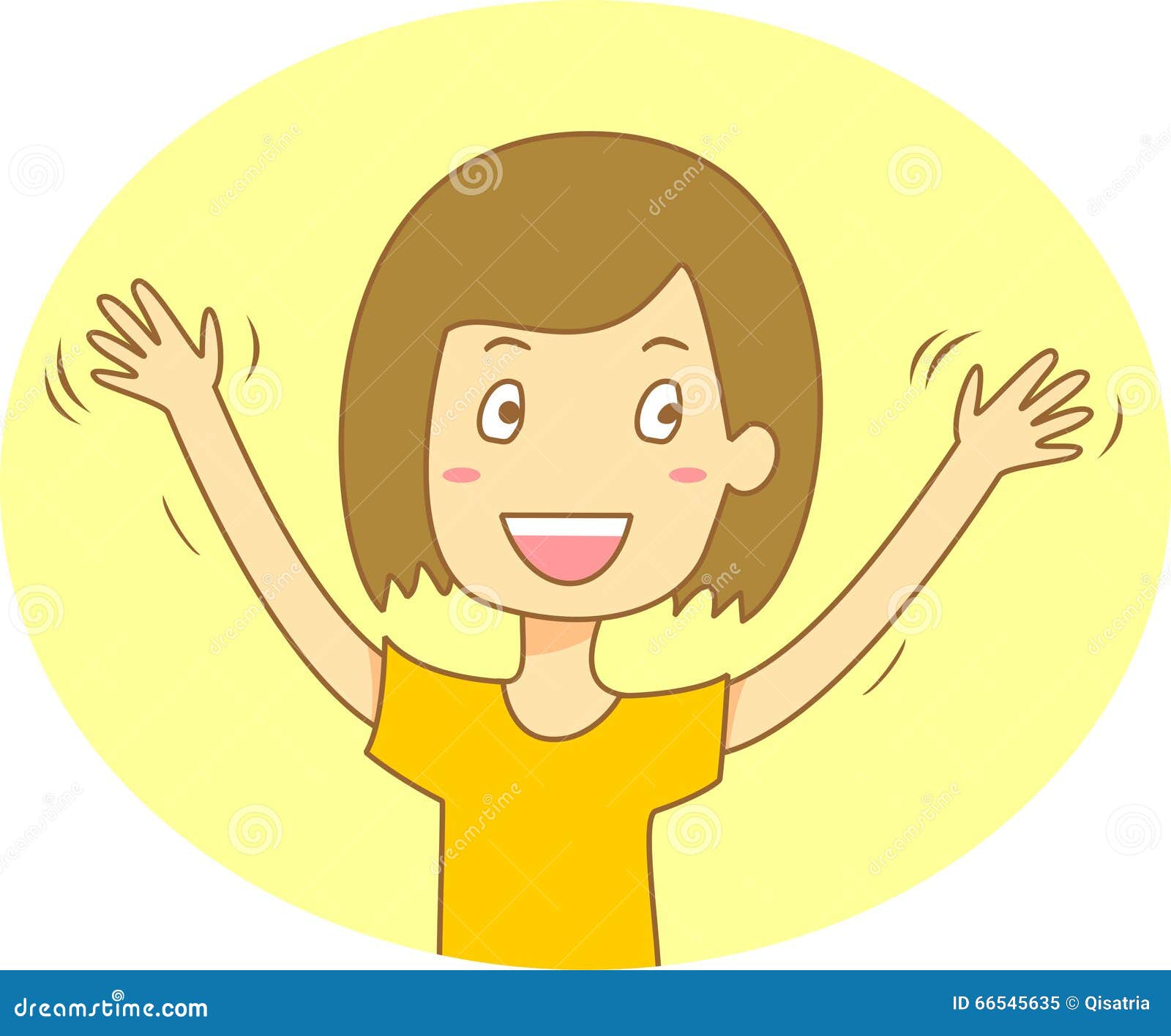 Girl emotions stock vector. Illustration of happiness - 66545635