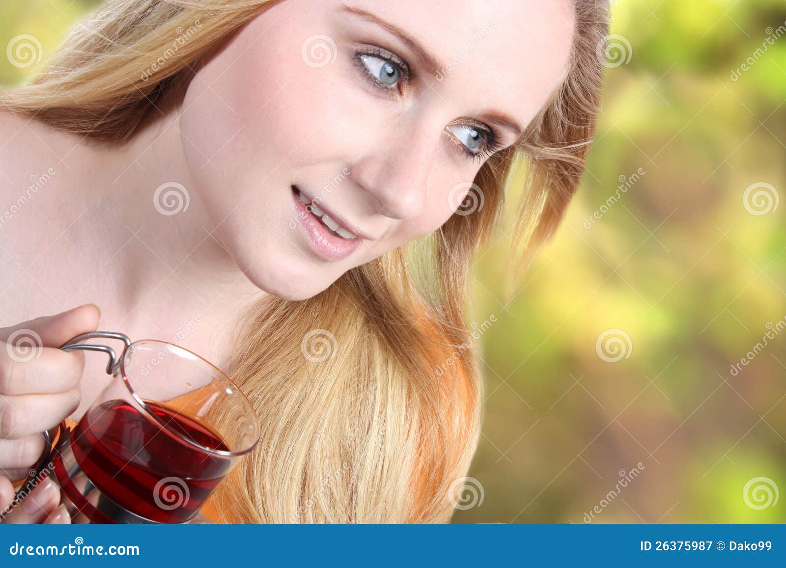 Girl enjoying tea stock image. Image of positive, morning - 26375987
