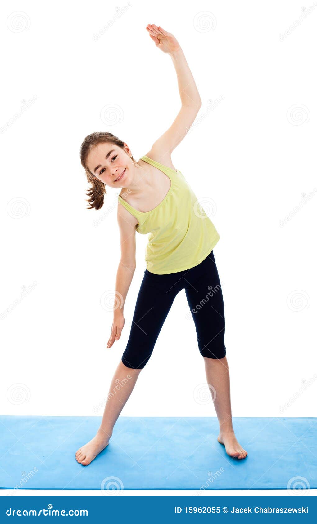 Girl exercising stock image. Image of fitness, isolated - 15962055