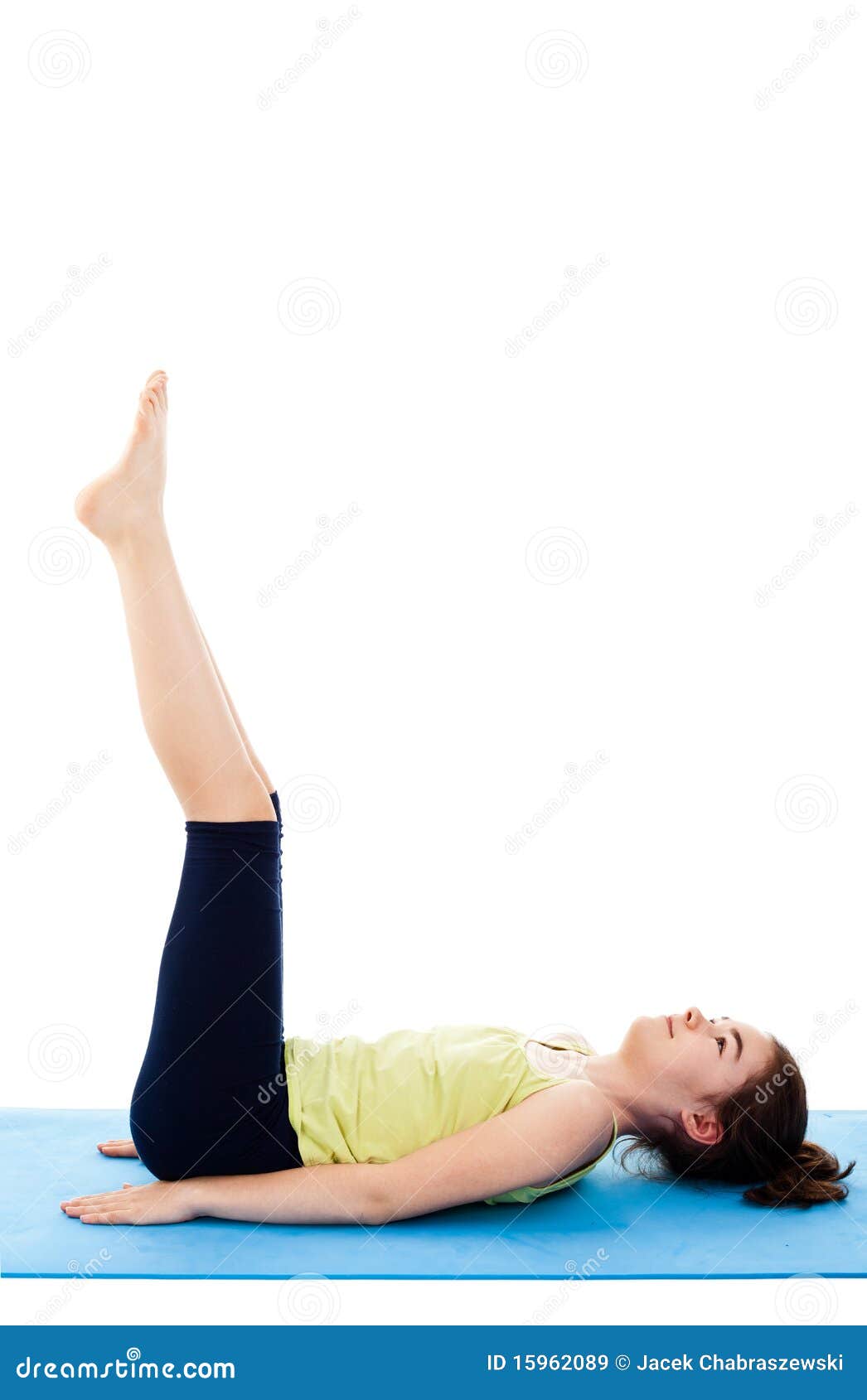 Girl exercising stock image. Image of clothing, beauty - 15962089