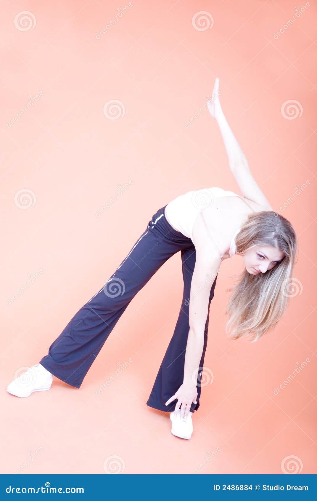 Girl exercising stock photo. Image of balance, attractive - 2486884