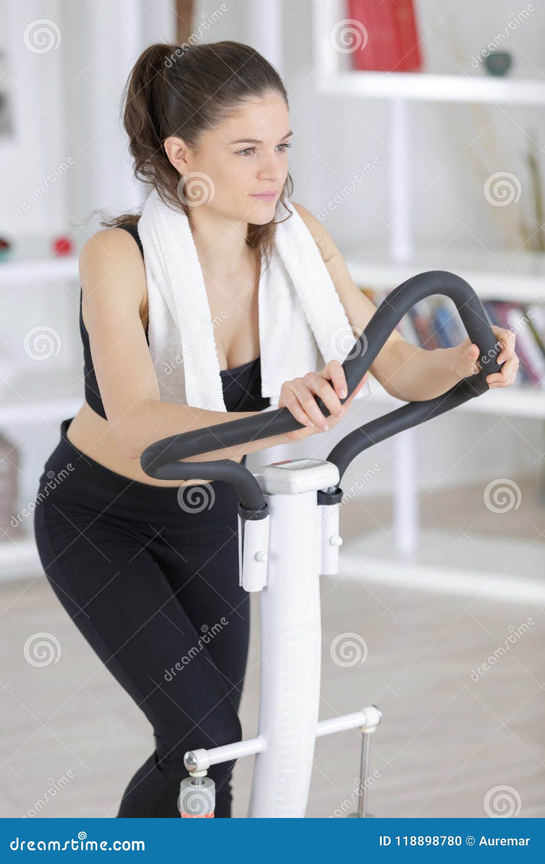 Girl exercising at home stock photo. Image of heartrate - 118898780