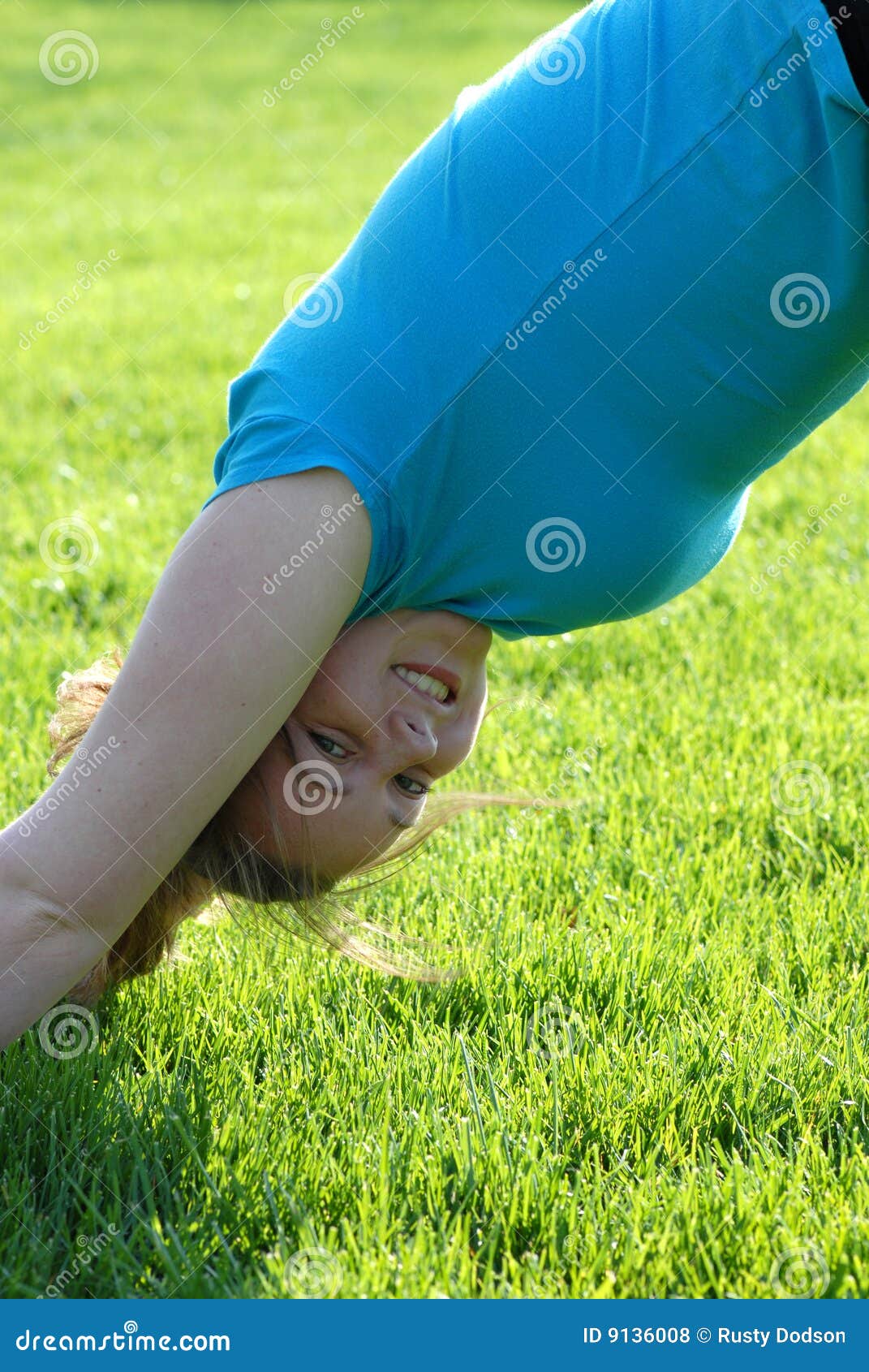 Girl Exorcising stock photo. Image of grass, caucasian - 9136008