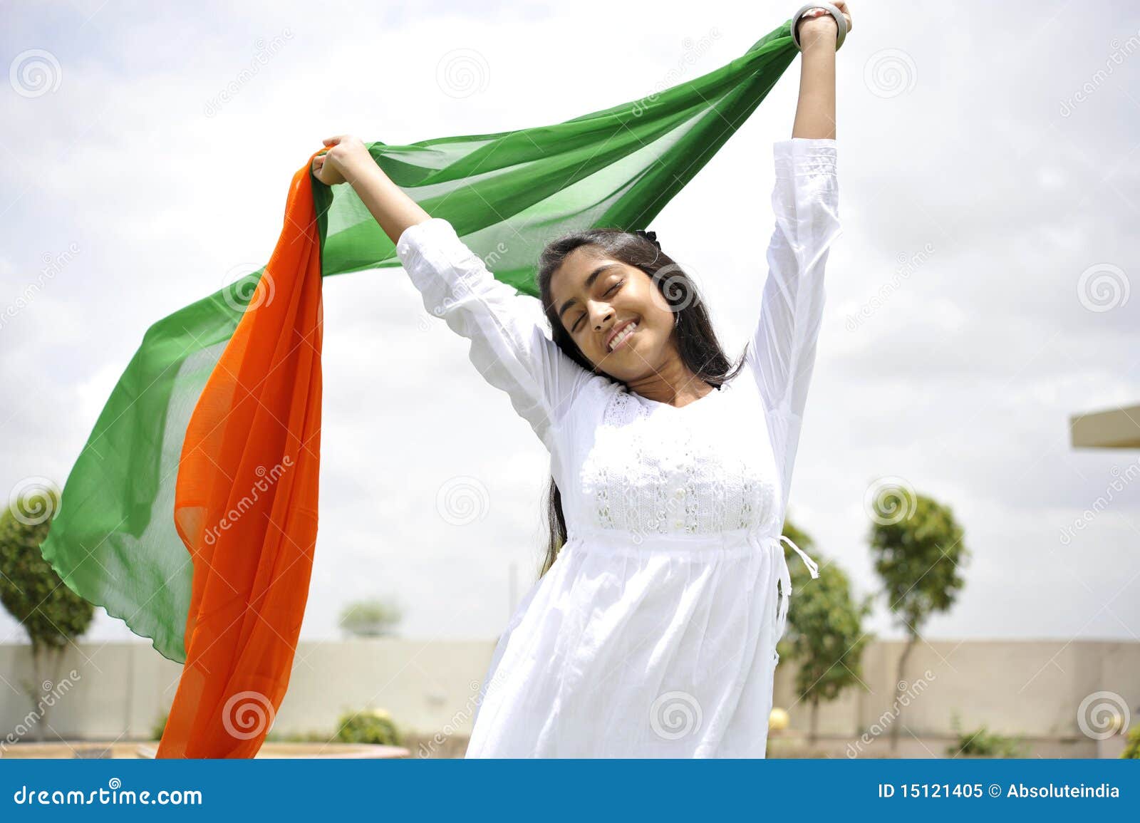 Girl expressing freedom stock image. Image of domestic - 15121405