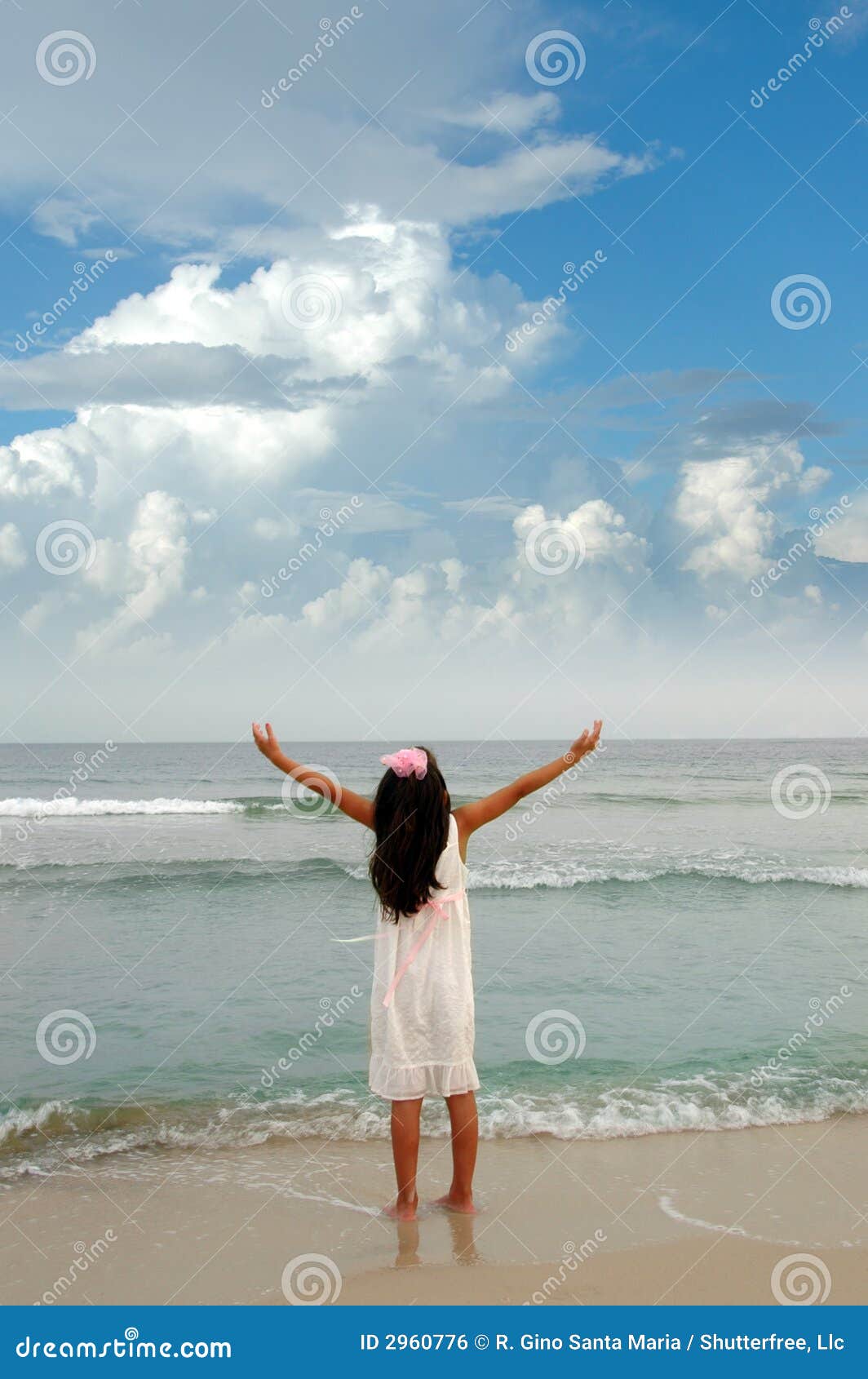 Girl Expressing Freedom stock photo. Image of arms, open - 2960776