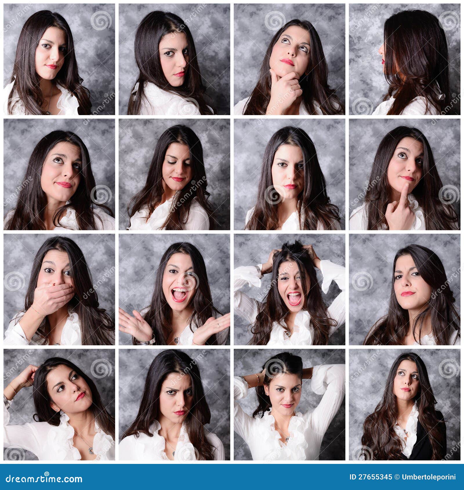 Girl expressions stock image. Image of angry, thinking - 27655345