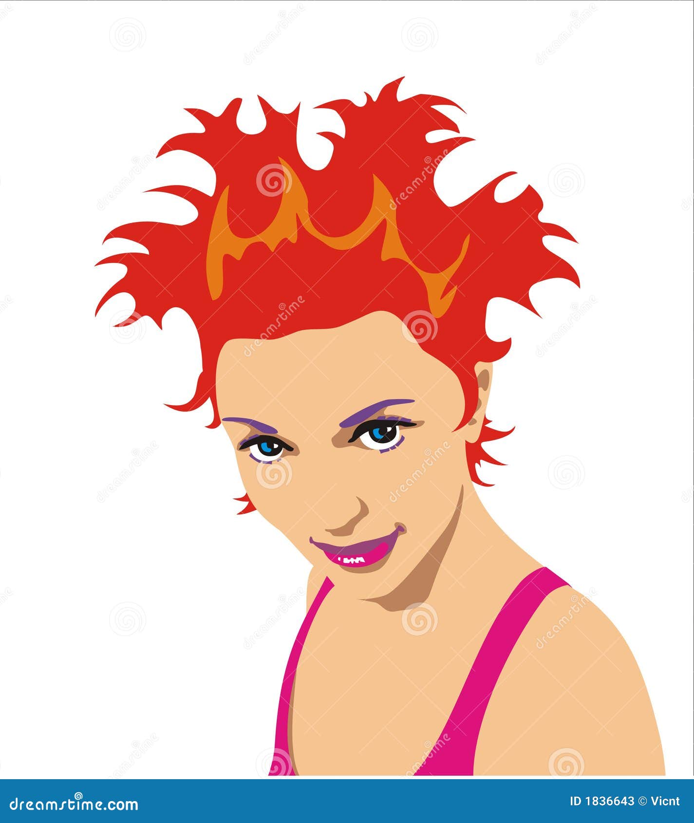 Girl Face Stock Vector Illustration Of Adult Fresh Eyes 1836643